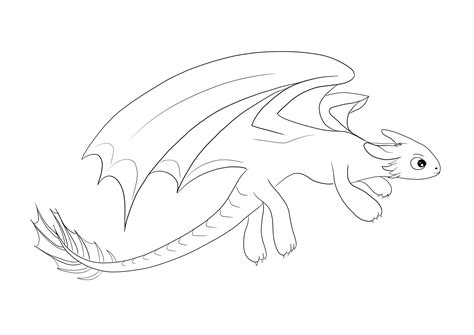 Night Fury Dragon Coloring Pages