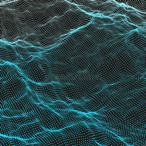 array with dynamic particles abstract background texture glowing