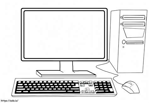 Printable Computer Coloring Page