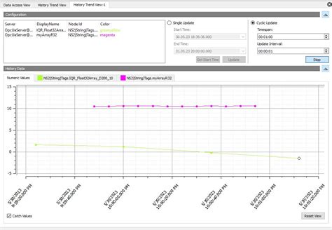 Exor Part11 Connec To Omron Nx Cpu Opc Ua Historical Trend View Data Transfer Function