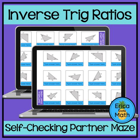 Inverse Trig Ratios Digital Activity Partner Maze Made By Teachers