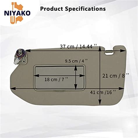 Sun Visors For Nissan 350z New Left Driver Side Sun Visor With Light