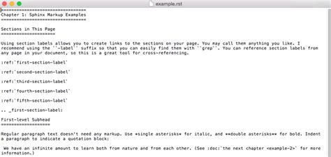 the essential sphinx markup cheatsheet for faster documentation