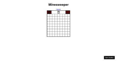 Minesweeper Codesandbox