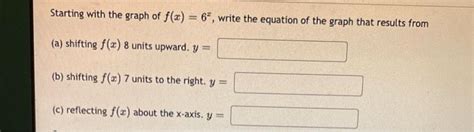 Solved Starting With The Graph Of F X X Write The Chegg Com