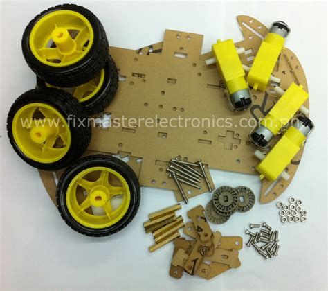 4wd Smart Robot Car Chassis Kit For Arduino Fixmaster Electronics