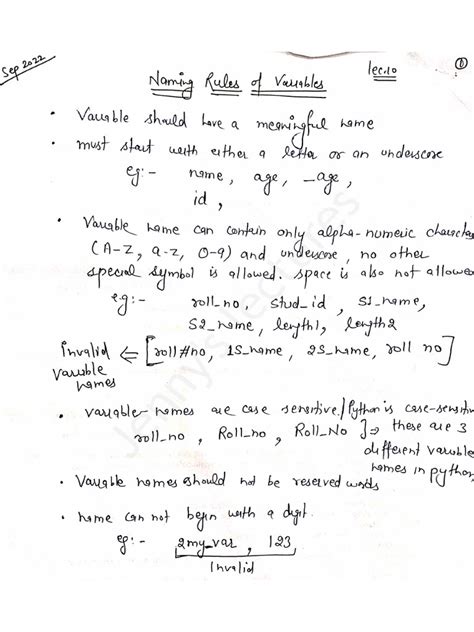 Variable Naming Rules Pdf