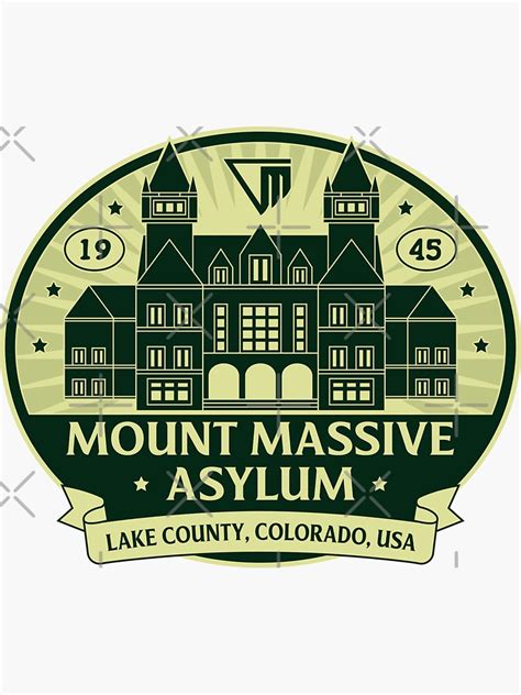Mount Massive Asylum Emblem Sticker For Sale By Lagelantee Redbubble