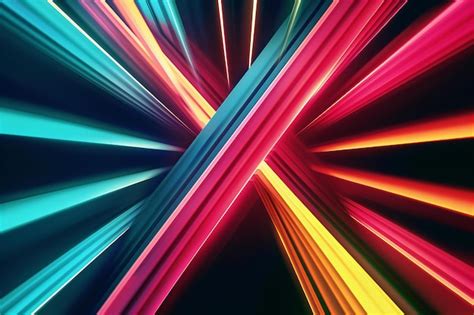 Premium Photo A Close Up Of Two Colorful Rays In The Shape Of An X