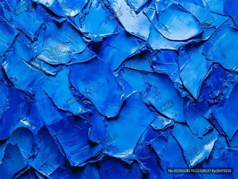 Ai创作图蓝色 肌理 油画 质感 纹理 颜料 笔触 艺术 抽象 色彩 涂抹 块状 凹凸 视 创意 昵图网