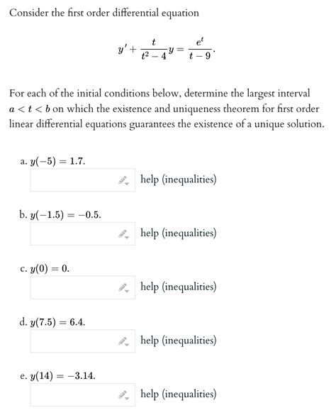 Solved Consider The First Order Differential Equation