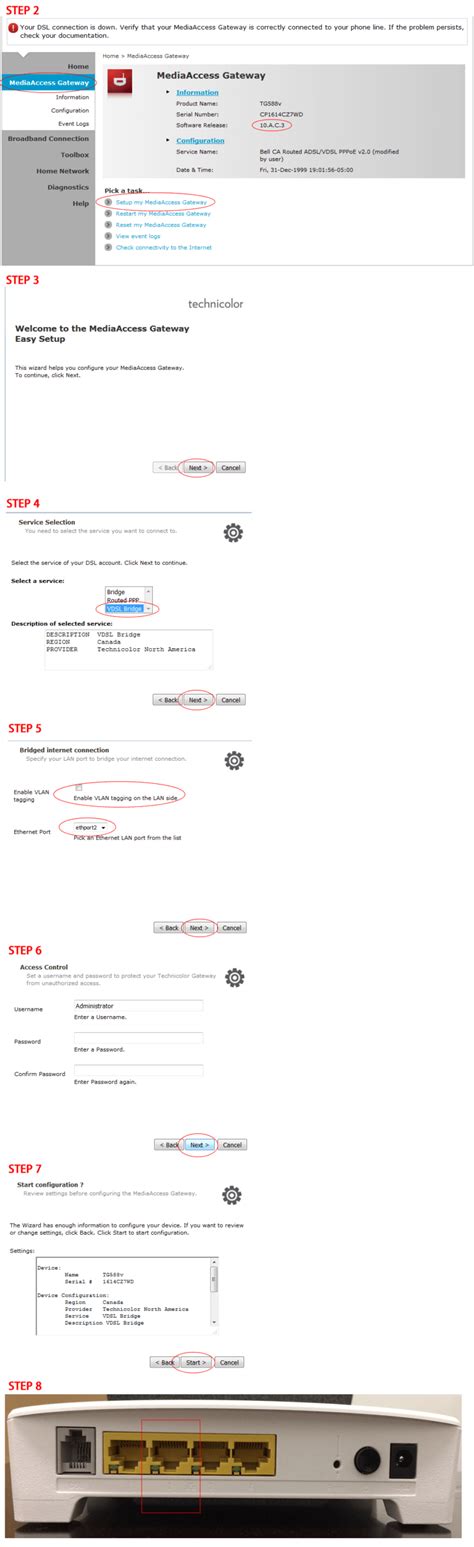 Dsl How To Setup The Technicolor Tg588v Modem To Bridge Mode Link