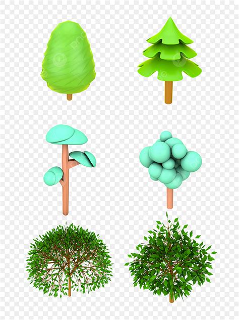 Tree Three Dimensional Decorative C4d Elements Decorative Drawing