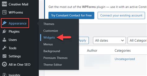 Wordpress Adding Widgets