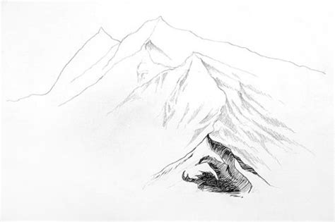 How To Draw Mountains A Realistic Mountain Drawing Tutorial