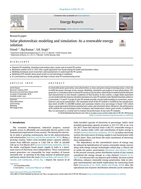 pv cell modeling pdf photovoltaics renewable energy