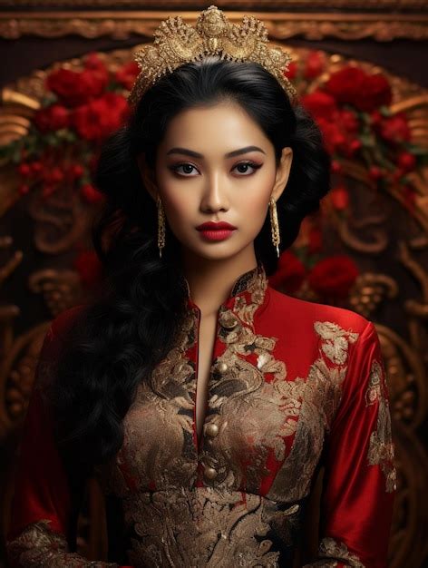 Premium Ai Image Beautiful Asian Woman In Traditional Thai Costume