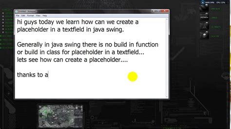 How To Create Placeholder By Java Swing Youtube