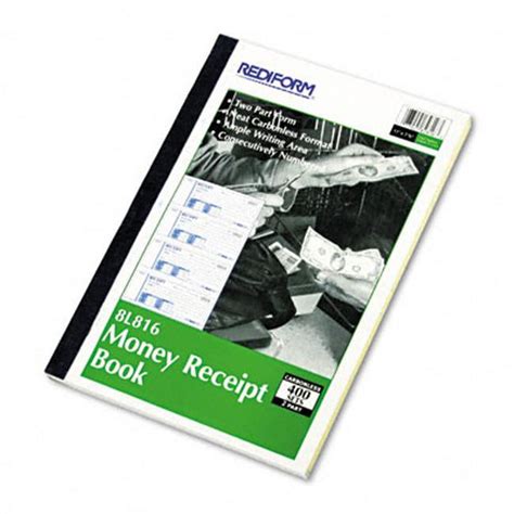 Rediform Receipt Carbonless Duplicate Book Bluewhite