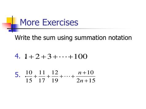 Ppt Summation Notation Powerpoint Presentation Free Download Id