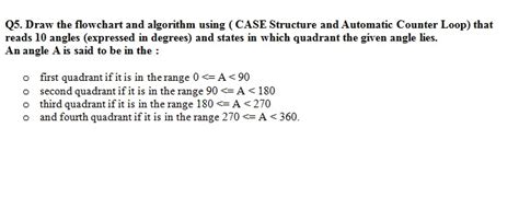 Solved Draw The Flowchart And Algorithm Using Case