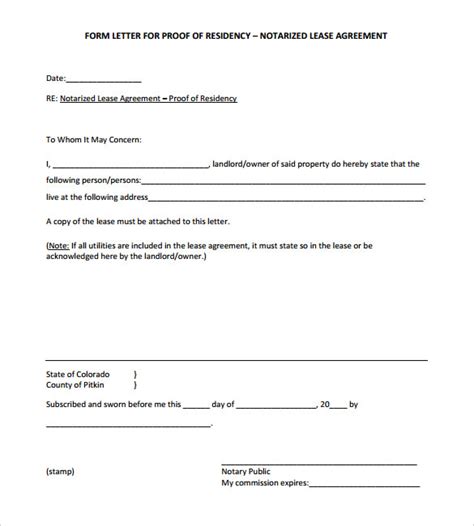 32 Notarized Letter Templates Pdf Doc Blanotary Public Letter Template