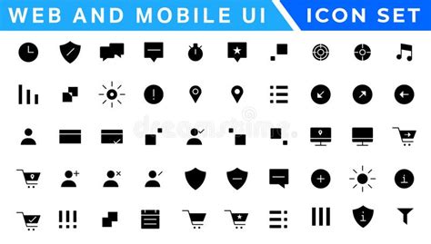 Ui Ux Icon Mega Set User Interface Iconset Collection Stock Vector Illustration Of Design