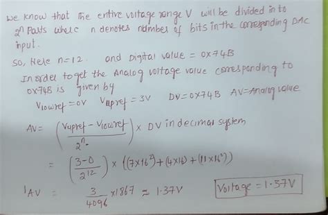 [solved] a 12 bit dac has a lower reference voltage of ov and an upper