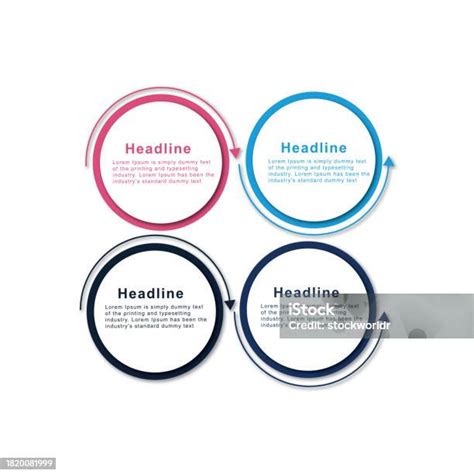 4단계 서클 인포그래픽 구성표 템플릿 차트 다이어그램 모듈 0명에 대한 스톡 벡터 아트 및 기타 이미지 0명 2024년