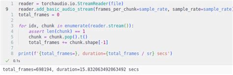Streamreader With Framesperchunk Less Than A Specific Value Gives Partial Audio Signal When