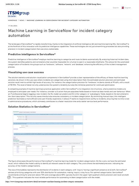 Machine Learning In Servicenow® Itsm Group News Pdf