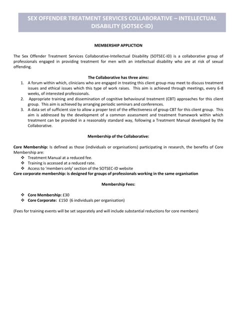 Sex Offender Treatment Services Collaborative Intellectual Disability