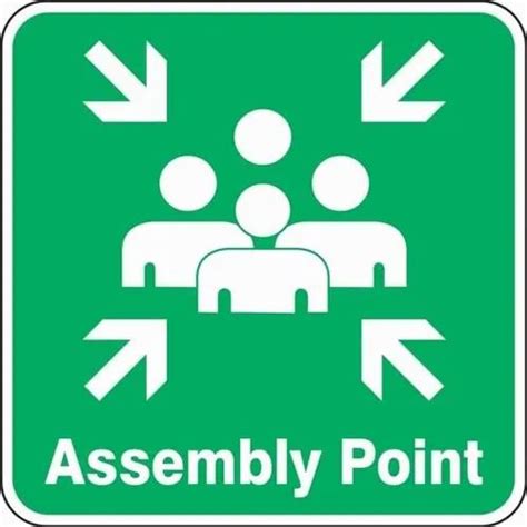 Square Green Safe Assembly Area Signage For Industrial Dimension 22feet At ₹ 650unit In Mysore