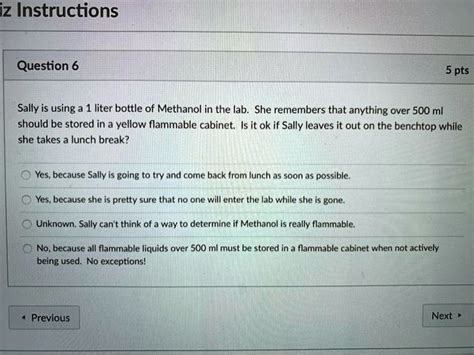 iz instructions question 6 5 pts sally is using a 1 liter bottle of