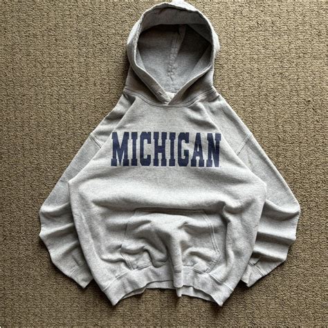 Vintage Michigan University College Hoodie Depop