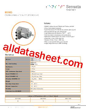 MXM5 Datasheet PDF Sensata Technologies Inc