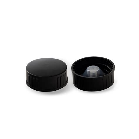 28 400 Black Pp Cap With Polycone Liner The Bottle Depot