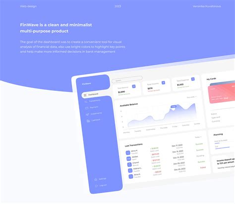 Finance Dashboard Design Behance