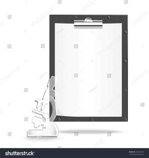 Vector Illustration Checklist Microscope Vector Illustration Stock