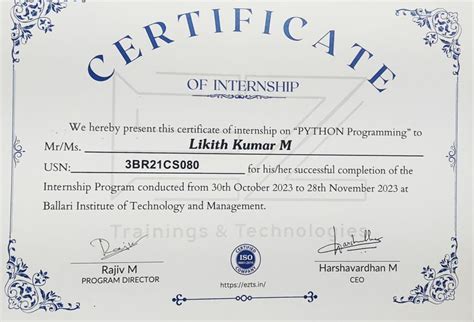 Im Excited To Inform That I Completed My Python Internship With Ezts