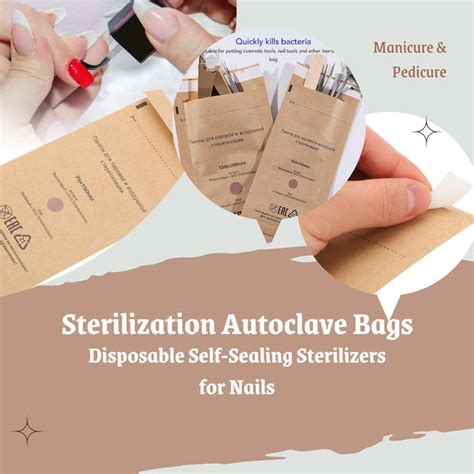 Wakects 100pcs Sterilization Autoclave Bags Disposable Self Sealing