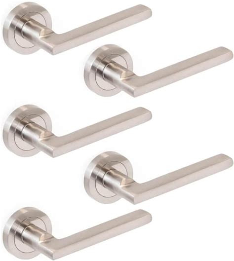 Jdel Pack Of 5 Interior Door Levers Passage Door Handle Set With 50mm