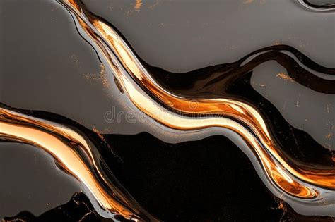 Fluid Metallic Waves Abstract Liquid Background Stock Illustration Illustration Of Metal