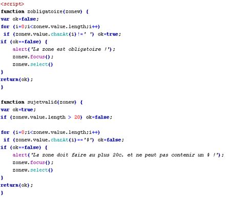Le Langage Javascript