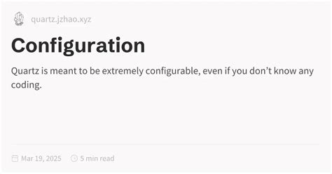 Configuration