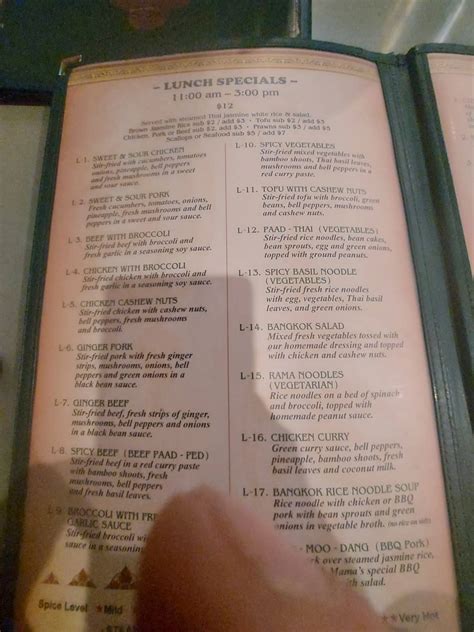 Menu At Sawadee Thai Cuisine Restaurant Sequim