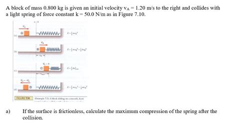 solved a block of mass 0 800 kg is given an initial velocity