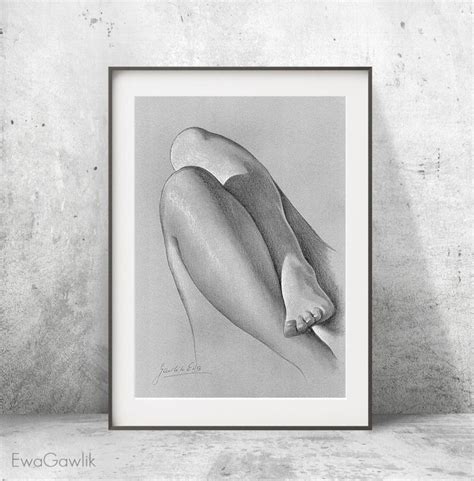 Body Sketch Print Erotic Art Print Erotic Drawing Pencil Nude Print Erotic Female Sketch