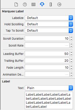Ios MarqueeLabel Text Won T Scroll Stack Overflow