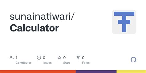 GitHub Sunainatiwari Calculator